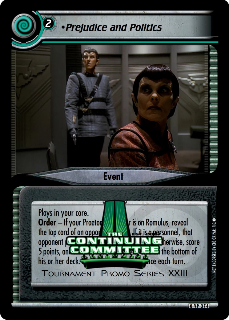 Prejudice and Politics (VP TCC) | CardGuide Wiki | Fandom