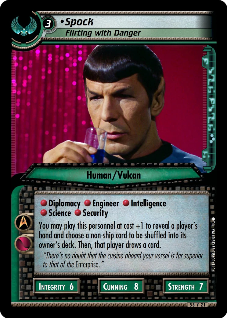 Spock - Flirting with Danger (SL) | CardGuide Wiki | Fandom