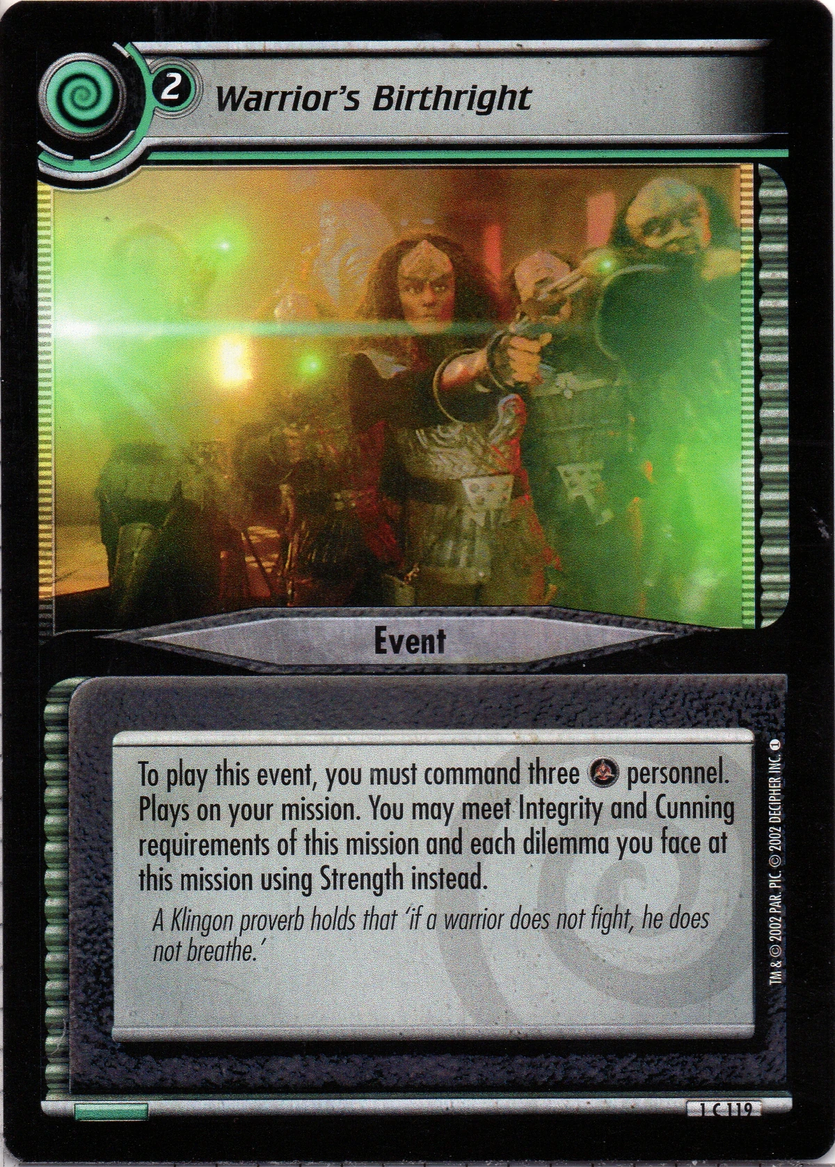 Warrior's Birthright (2E) | CardGuide Wiki | Fandom