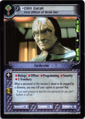 Elim Garak - First Officer of Terok Nor (FT) | CardGuide Wiki | Fandom