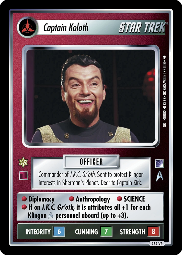 Captain Koloth (VP) | CardGuide Wiki | Fandom