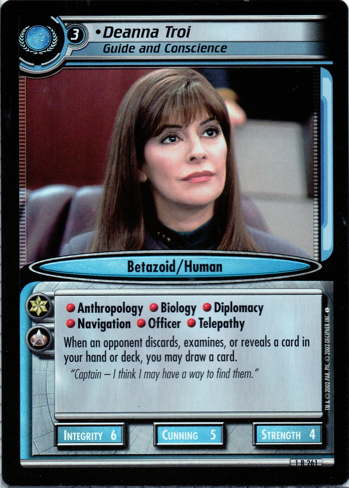 Deanna Troi - Guide and Conscience (2E) | CardGuide Wiki | Fandom