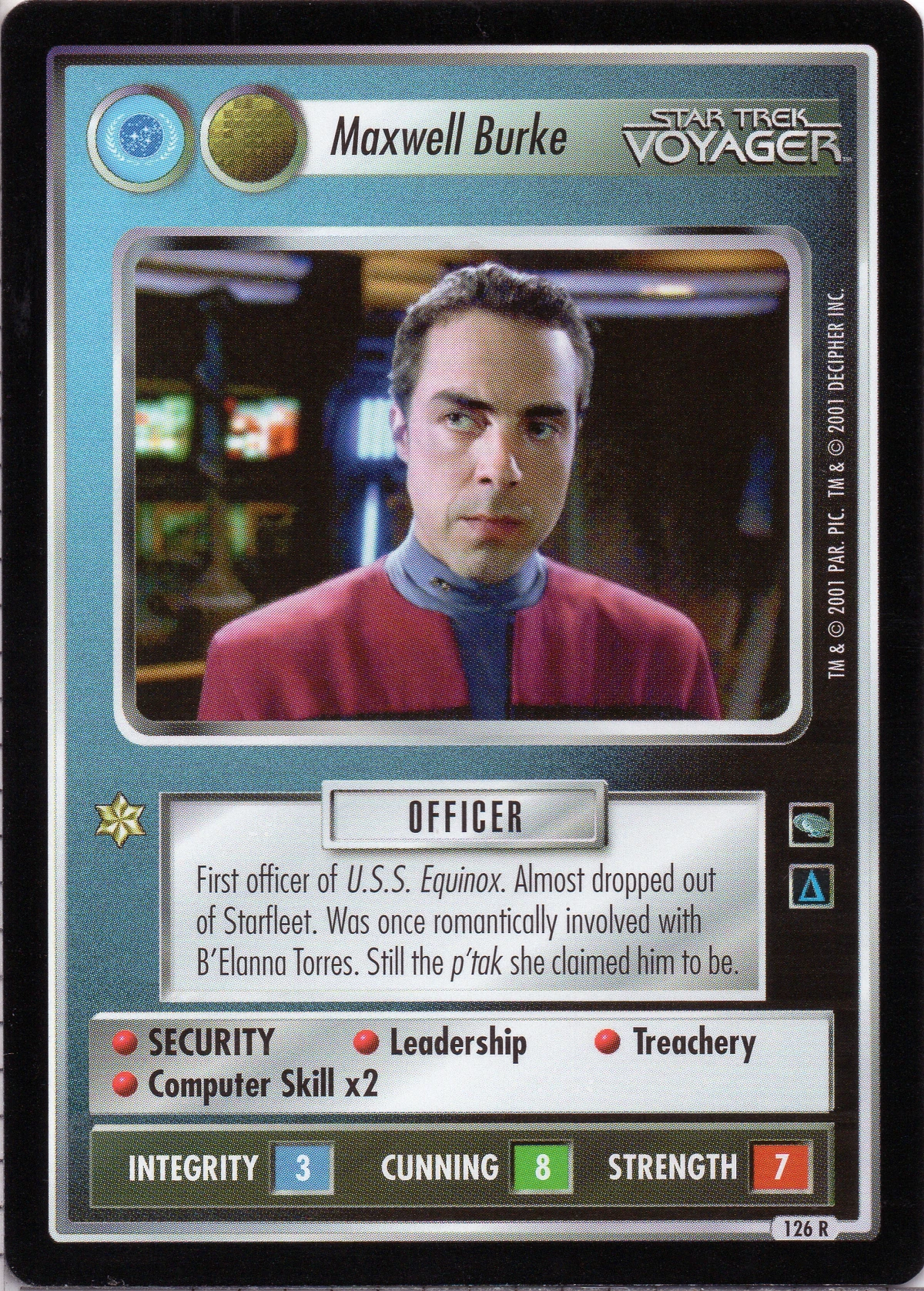 Maxwell Burke (VOY) | CardGuide Wiki | Fandom