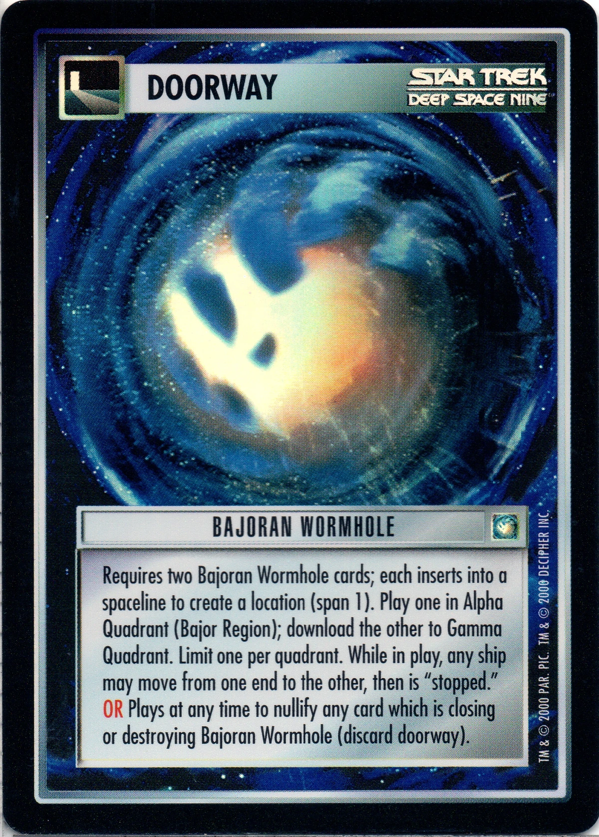 Bajoran Wormhole (P) | CardGuide Wiki | Fandom