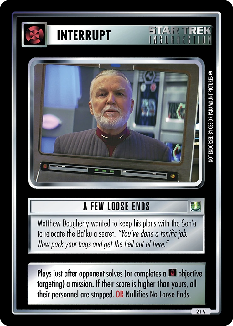 A Few Loose Ends (NEM) | CardGuide Wiki | Fandom