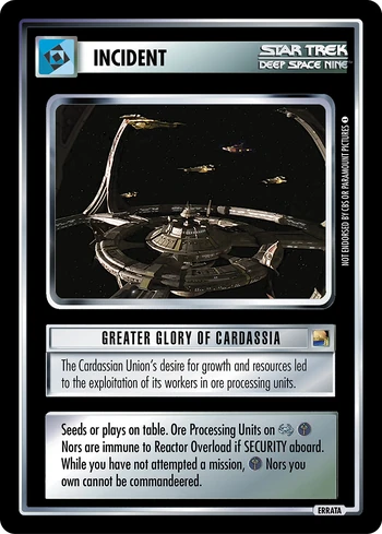 Greater Glory of Cardassia (Errata) (TtLG) | CardGuide Wiki | Fandom