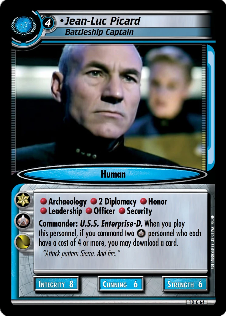Jean-Luc Picard - Battleship Captain (Errata) (IAMD) | CardGuide Wiki ...