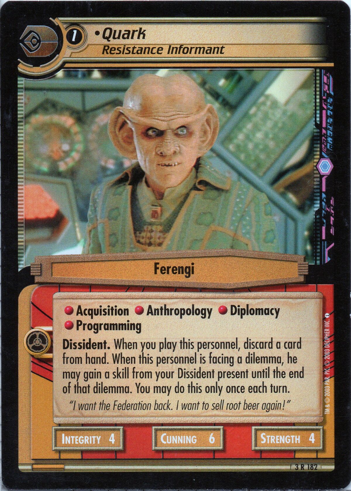 Quark Resistance Informant Cta Cardguide Wiki Fandom
