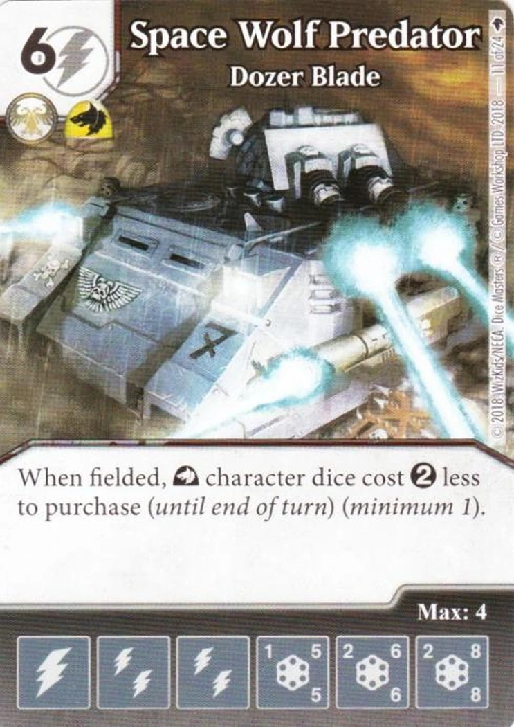 Space Wolf Predator - Dozer Blade (SWSORTP) | CardGuide Wiki | Fandom