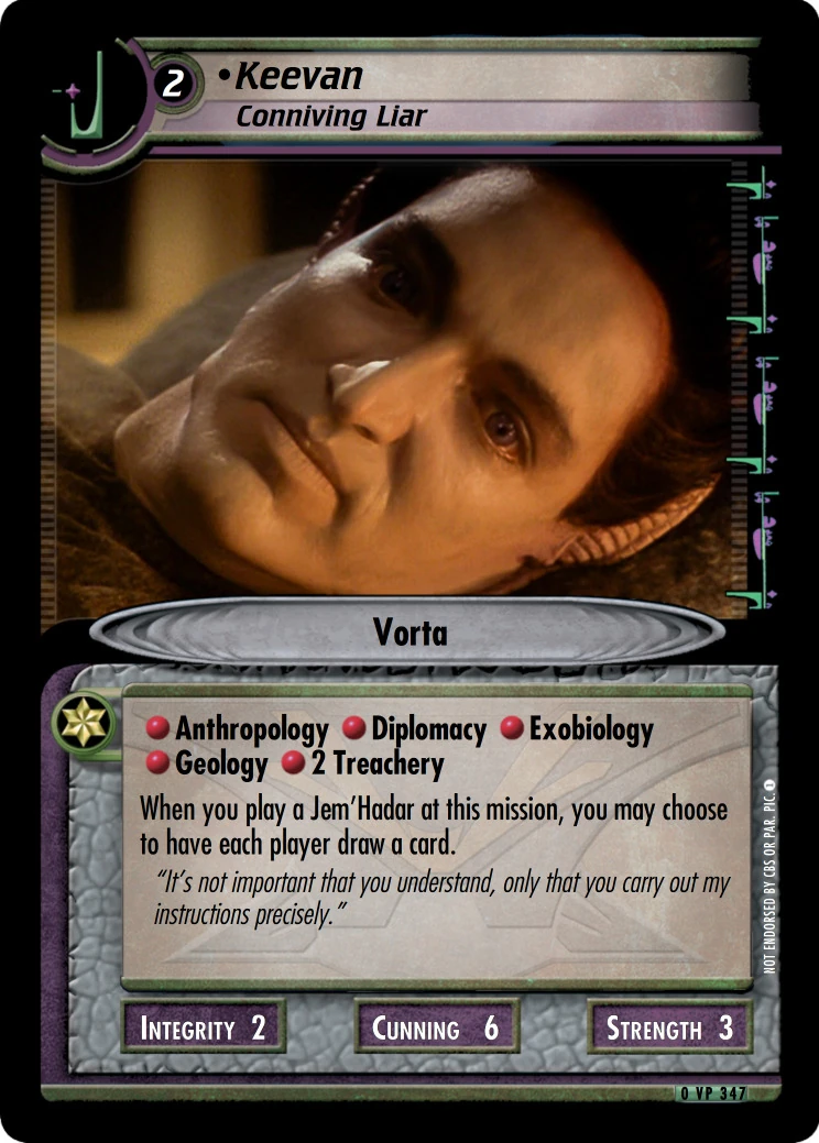 Keevan - Conniving Liar (VP) | CardGuide Wiki | Fandom