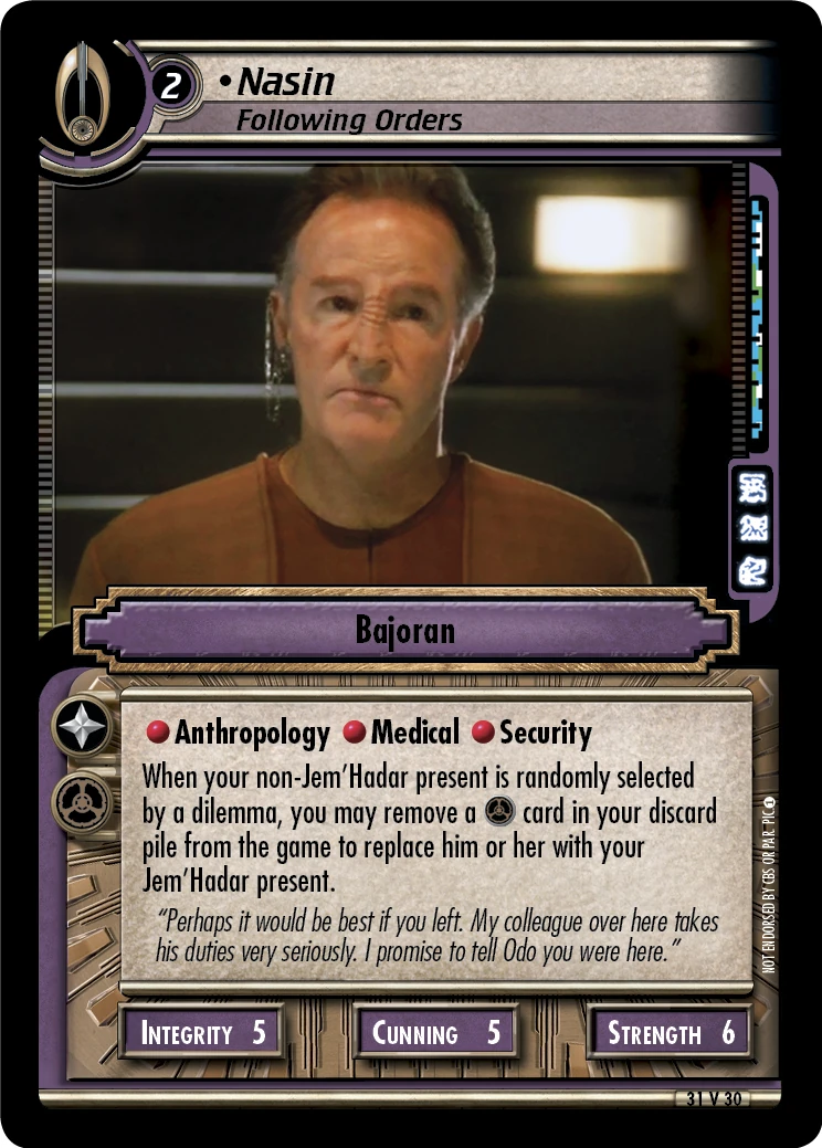 Nasin - Following Orders (BoT) | CardGuide Wiki | Fandom