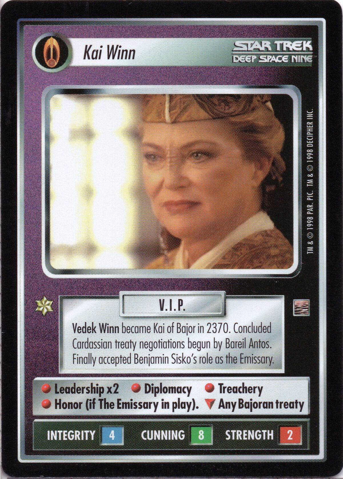 Kai Winn Td Cardguide Wiki Fandom