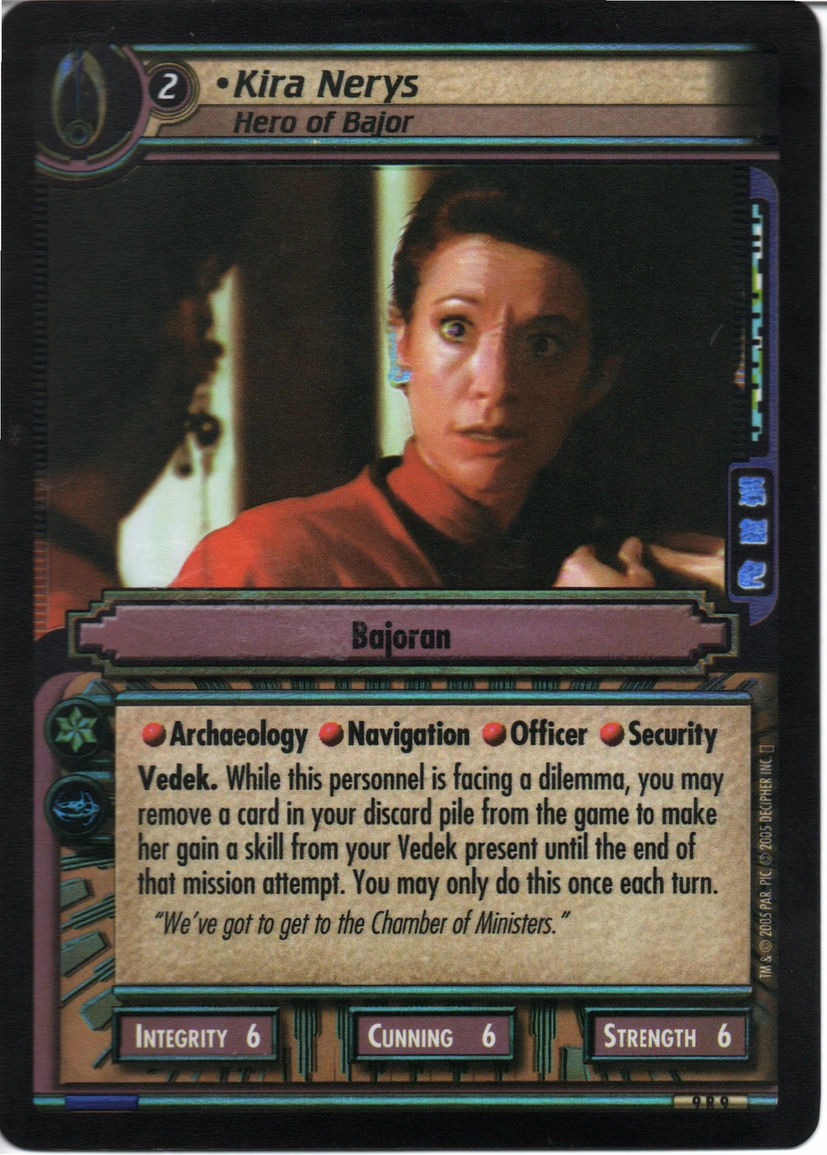 Kira Nerys - Hero of Bajor (DM) | CardGuide Wiki | Fandom