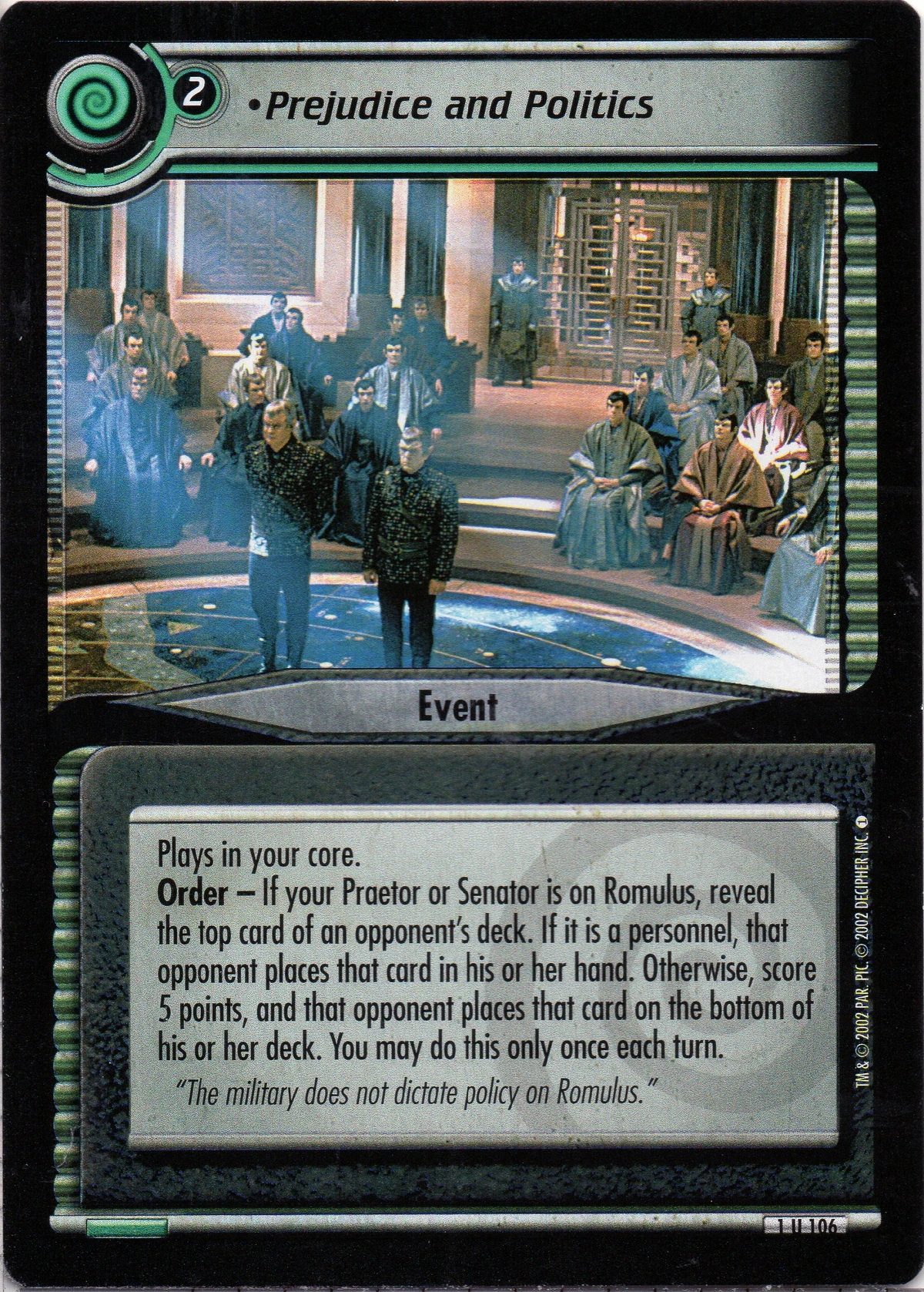 Prejudice and Politics | CardGuide Wiki | Fandom