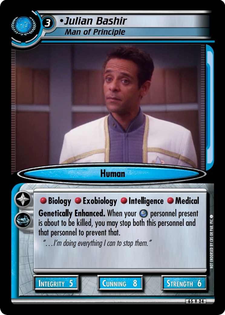 Julian Bashir - Man of Principle (RoF) | CardGuide Wiki | Fandom