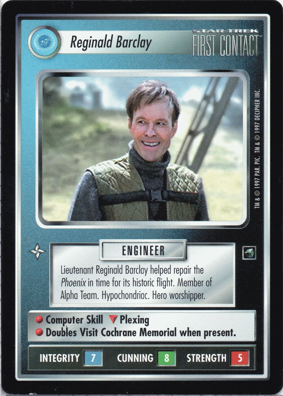 Reginald Barclay (FC) | CardGuide Wiki | Fandom