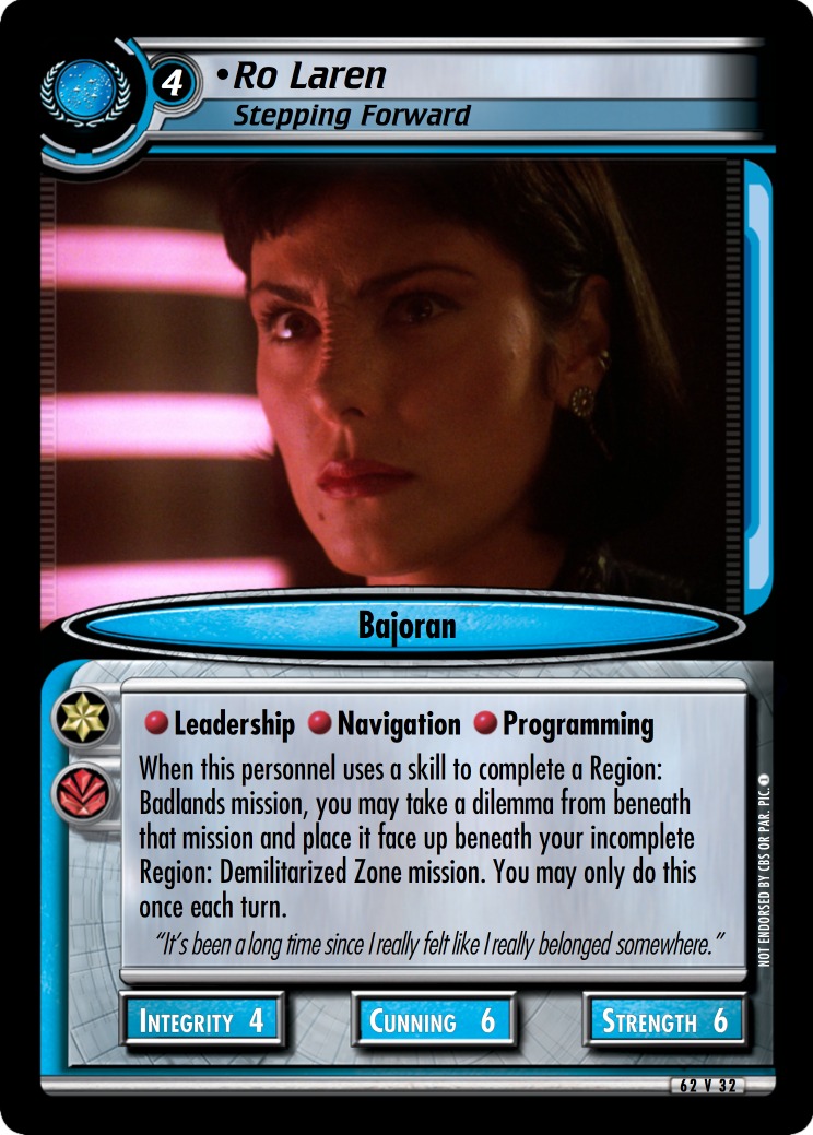 Ro Laren Stepping Forward Cm Cardguide Wiki Fandom