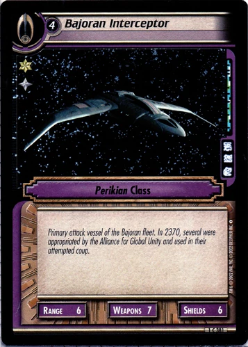 Bajoran Interceptor (2E) | CardGuide Wiki | Fandom