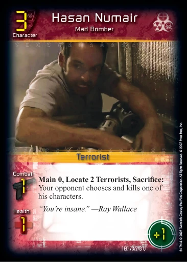Hasan Numair - Mad Bomber (1E) | CardGuide Wiki | Fandom