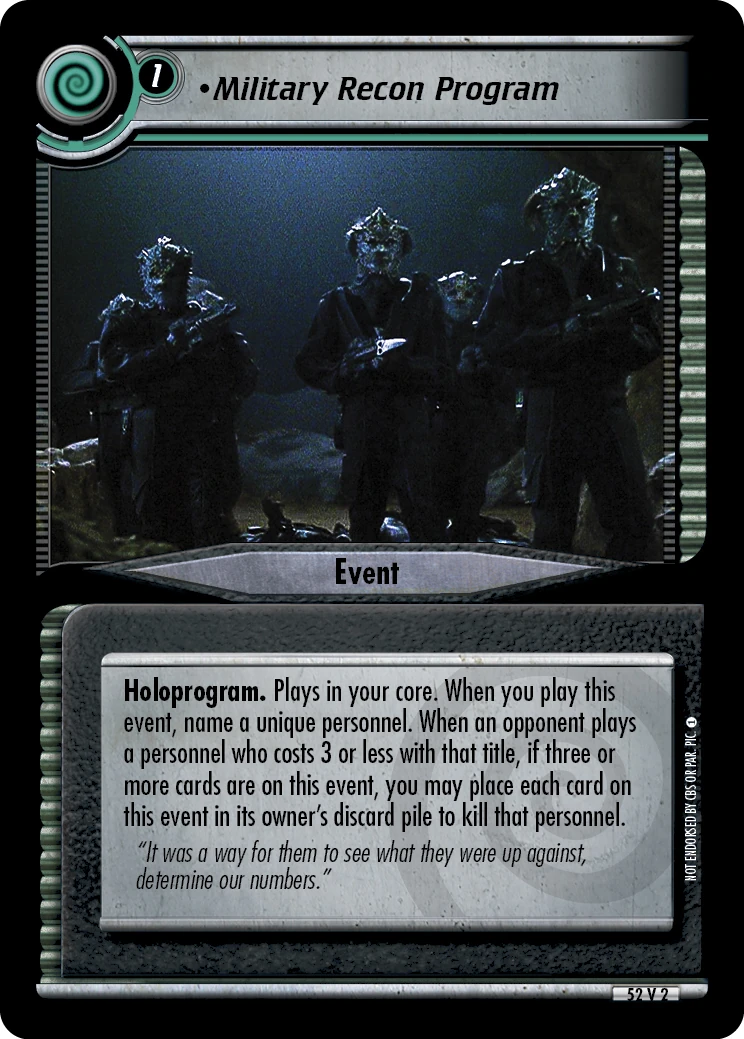 Military Recon Program (AR) | CardGuide Wiki | Fandom