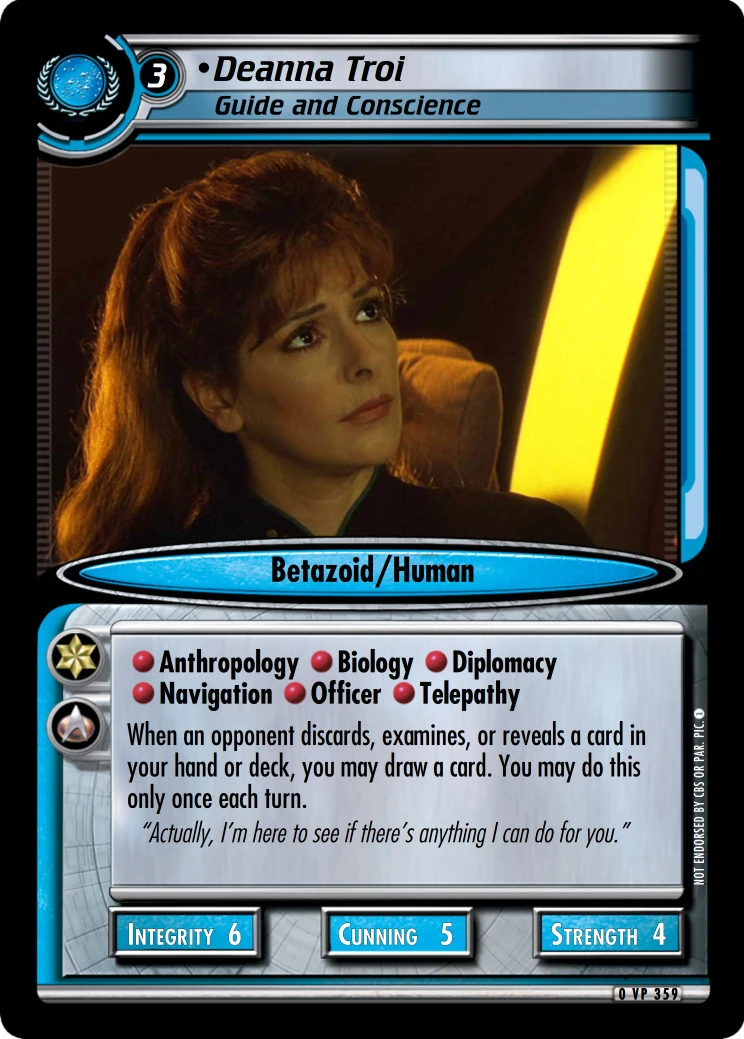 Deanna Troi - Guide and Conscience (VP) | CardGuide Wiki | Fandom