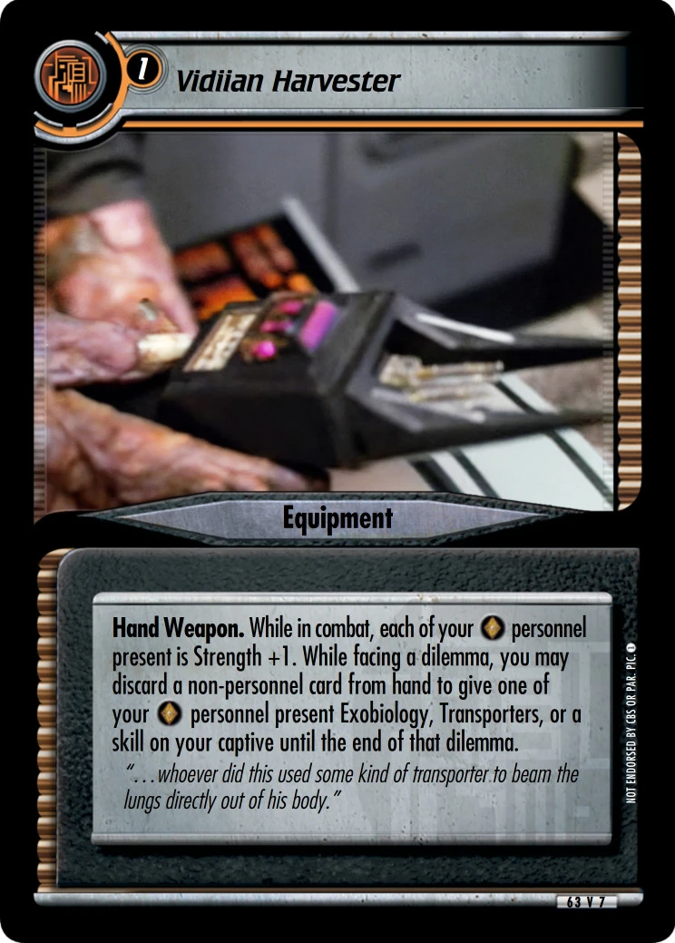 Vidiian Harvester (Phage) | CardGuide Wiki | Fandom