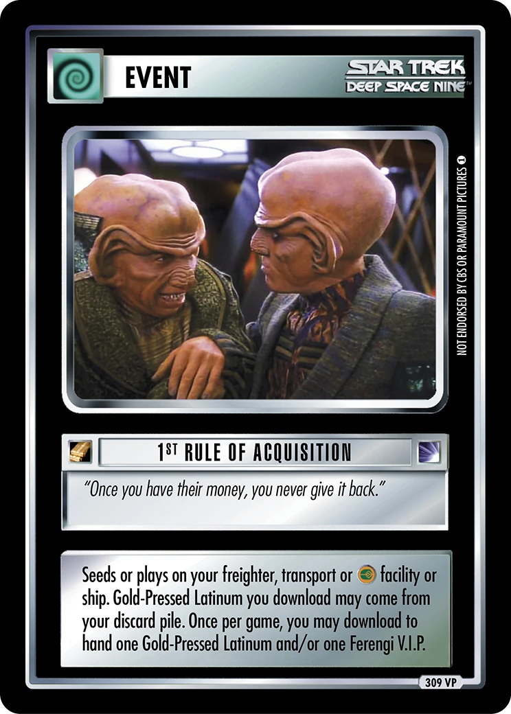 1st Rule of Acquisition (VP) | CardGuide Wiki | Fandom
