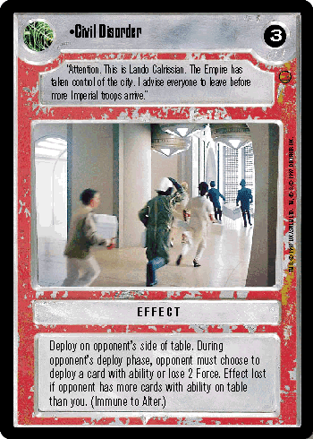 Civil Disorder | CardGuide Wiki | Fandom