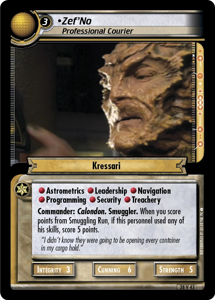 Zef'No - Professional Courier (HT) | CardGuide Wiki | Fandom