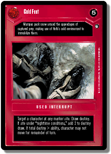 Cold Feet Hoth Cardguide Wiki Fandom