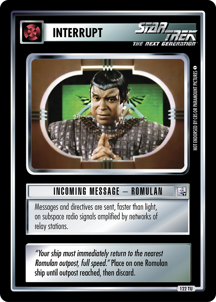 Incoming Message Romulan Pt Cardguide Wiki Fandom