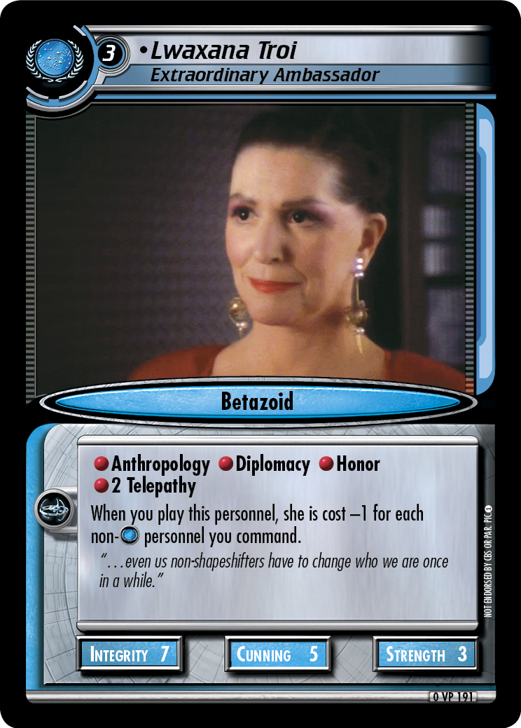 Lwaxana Troi Extraordinary Ambassador Vp Cardguide Wiki Fandom
