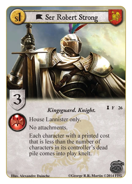 Ser Robert Strong (TCP) | CardGuide Wiki | Fandom