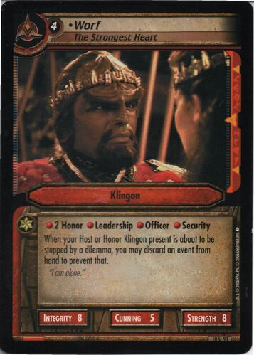 Worf - The Strongest Heart (CL) | CardGuide Wiki | Fandom