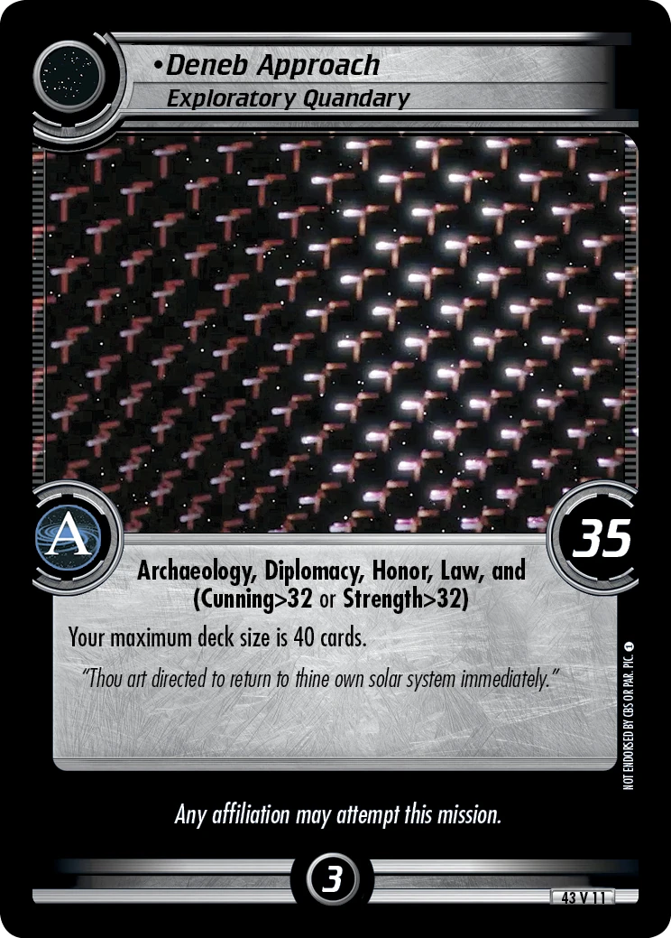 Deneb Approach - Exploratory Quandary (SYM) | CardGuide Wiki | Fandom