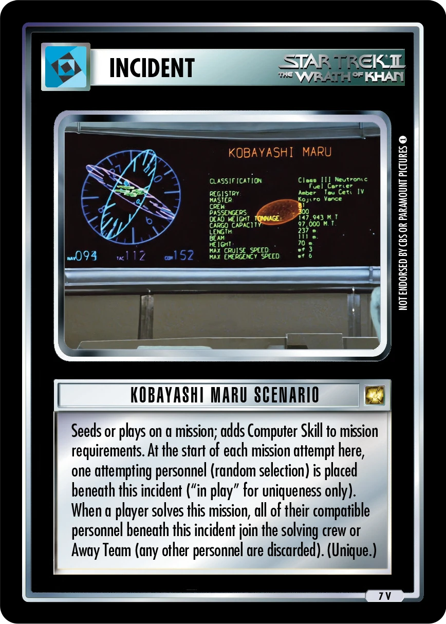 Kobayashi Maru Scenario (AGT Re) | CardGuide Wiki | Fandom