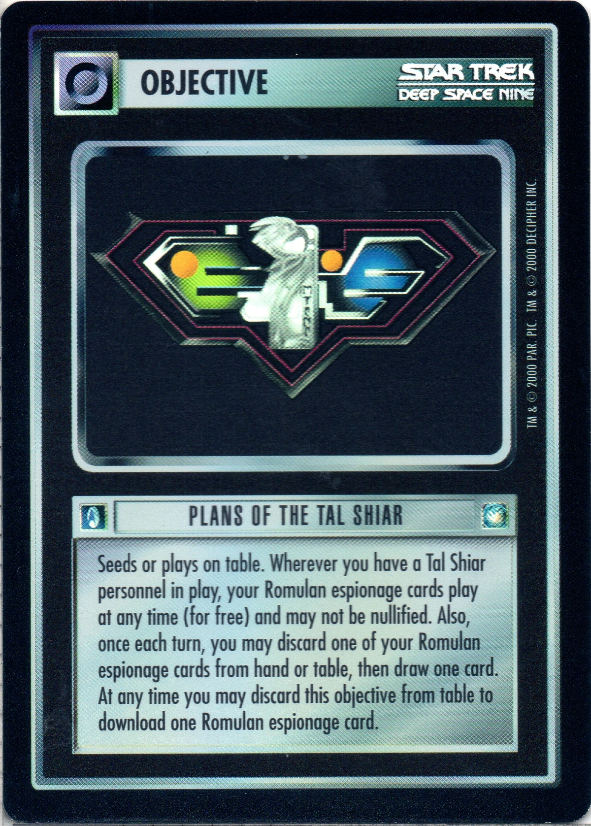 Plans of the Tal Shiar (Reflections) | CardGuide Wiki | Fandom