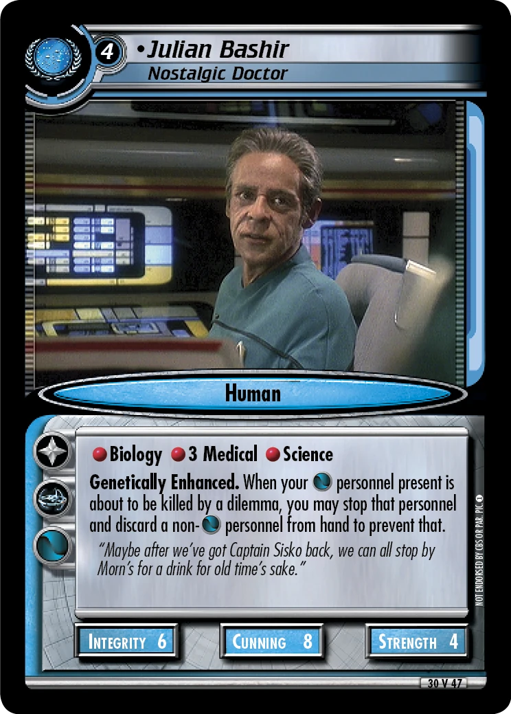 Julian Bashir - Nostalgic Doctor (RtG) | CardGuide Wiki | Fandom