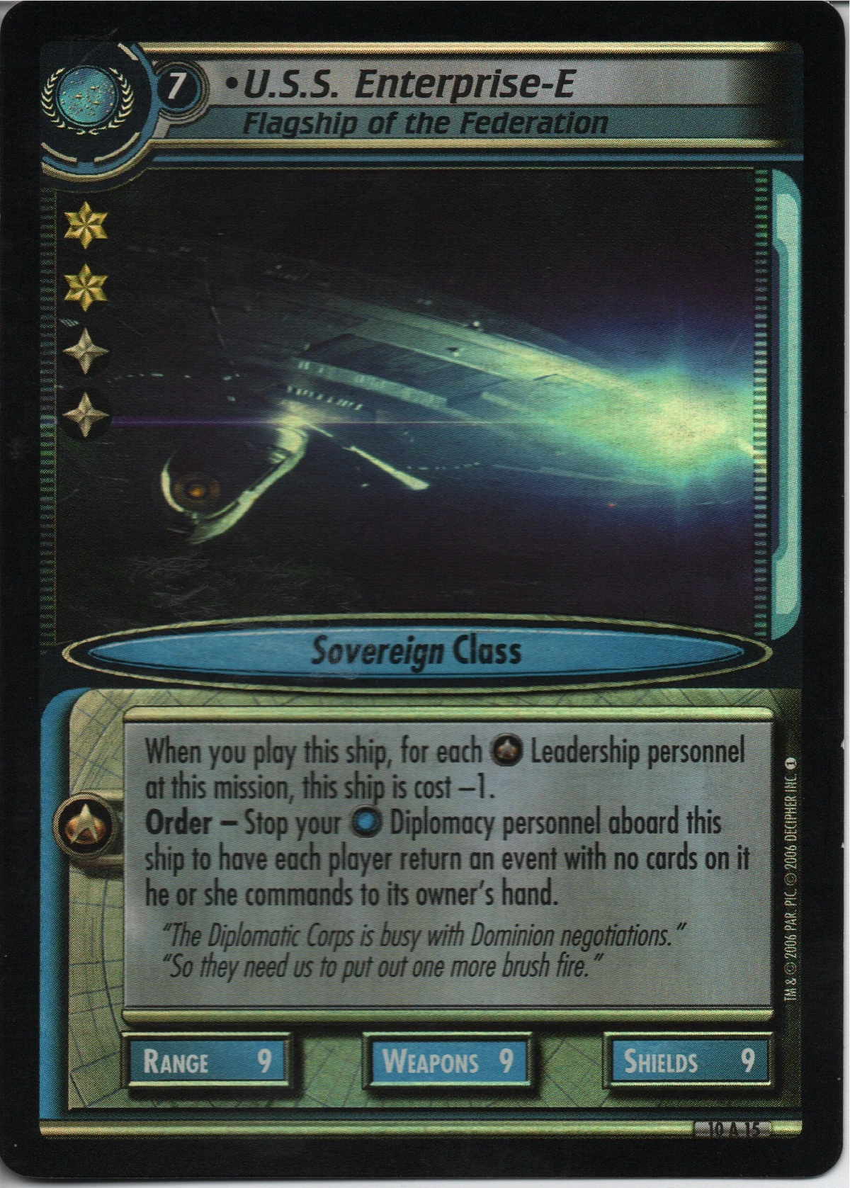 U.S.S. Enterprise-E - Flagship of the Federation (Archive) | CardGuide Wiki | Fandom