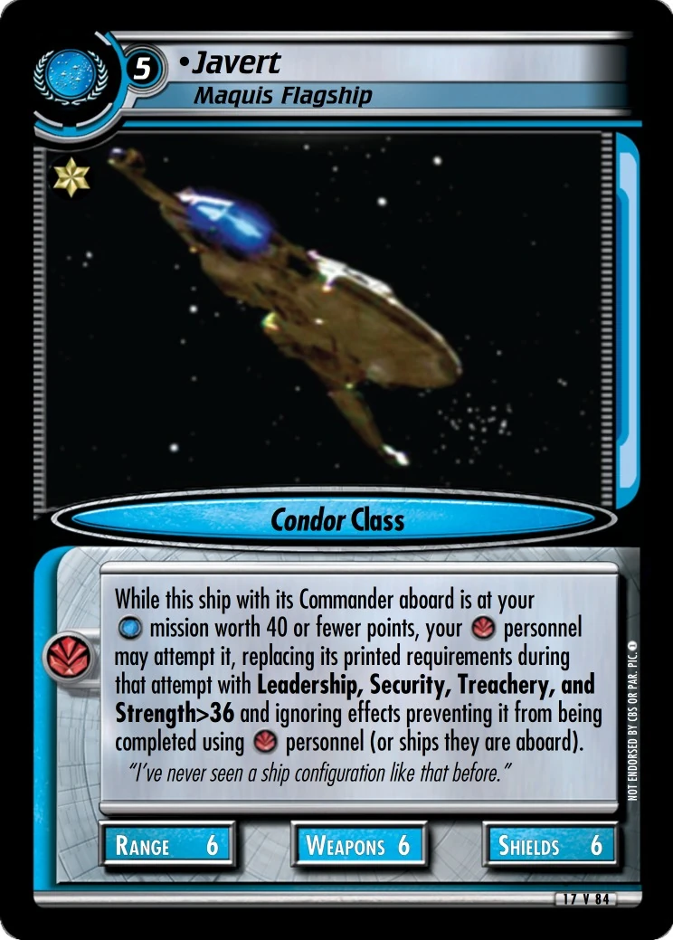 Javert - Maquis Flagship (Errata 2) (RtS) | CardGuide Wiki | Fandom