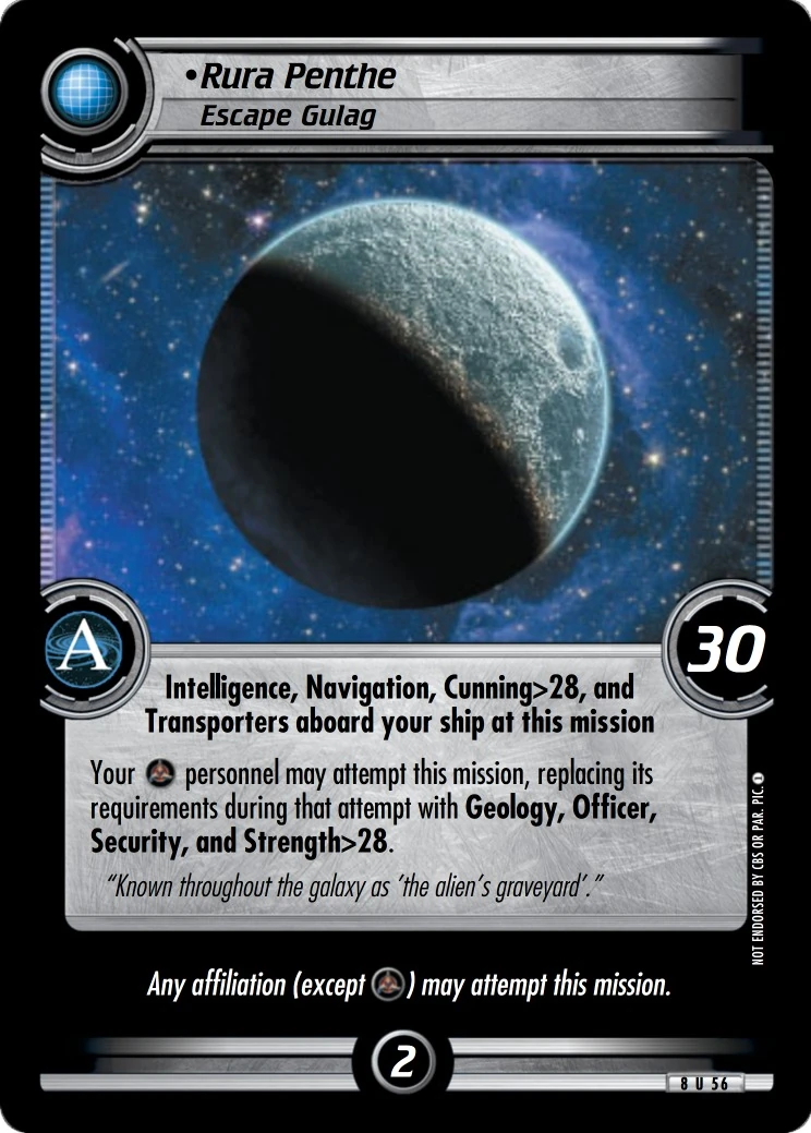 Rura Penthe - Escape Gulag (Errata) (TBG) | CardGuide Wiki | Fandom