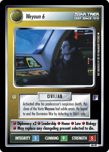 Weyoun 6 (VP) | CardGuide Wiki | Fandom