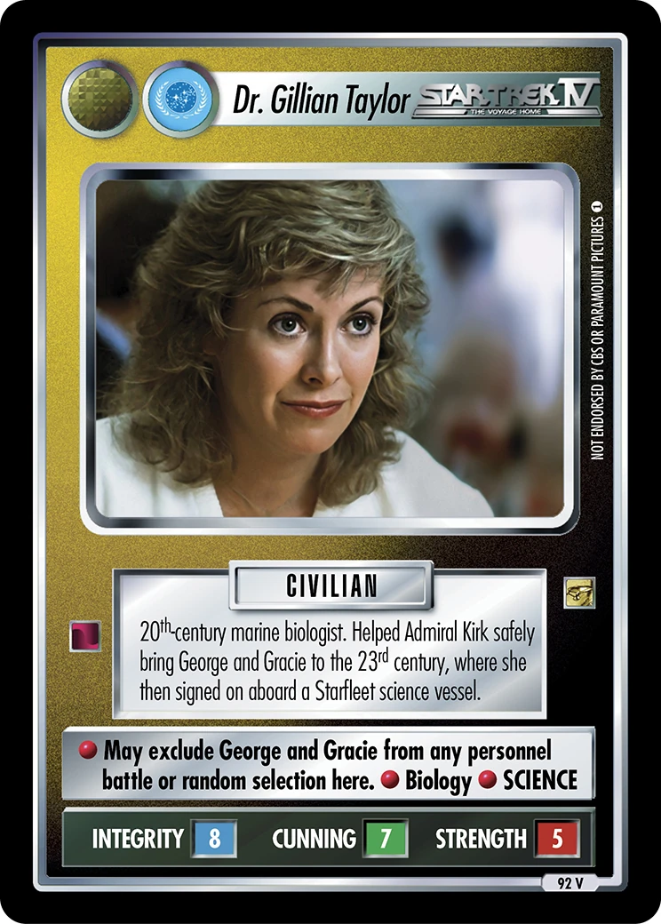 Dr. Gillian Taylor (TMPR) | CardGuide Wiki | Fandom
