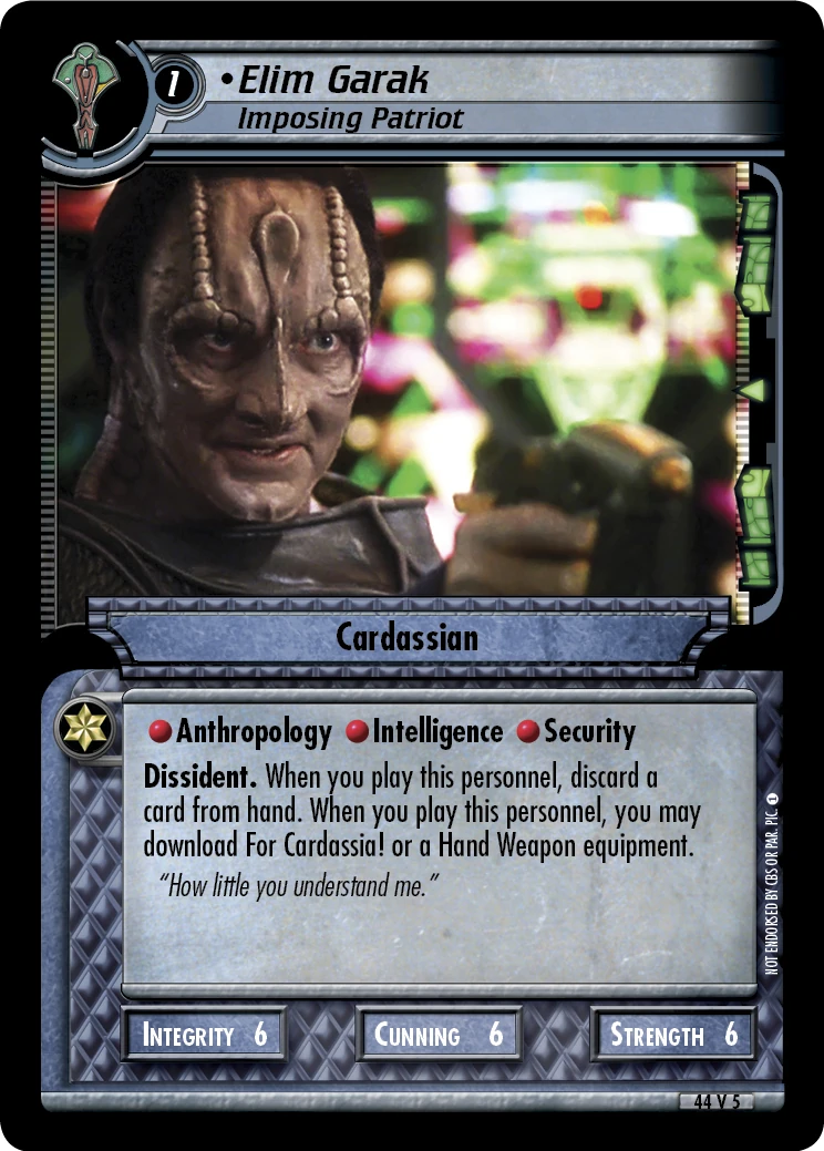 Elim Garak - Imposing Patriot (FBtS) | CardGuide Wiki | Fandom