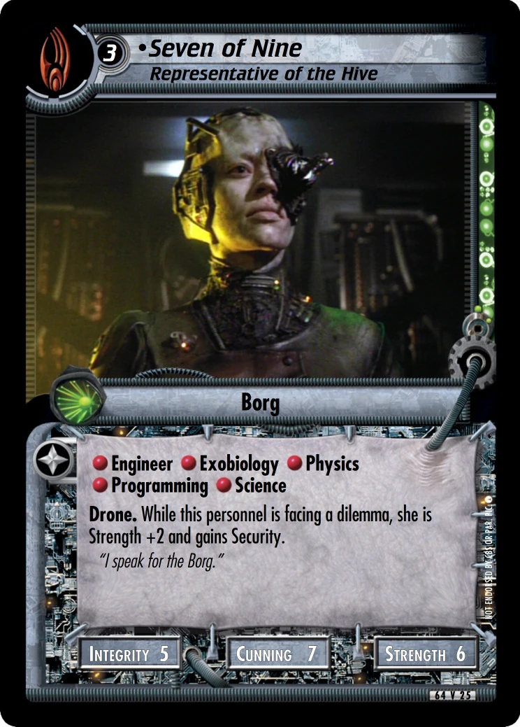 Seven of Nine - Representative of the Hive (FOW) | CardGuide Wiki | Fandom