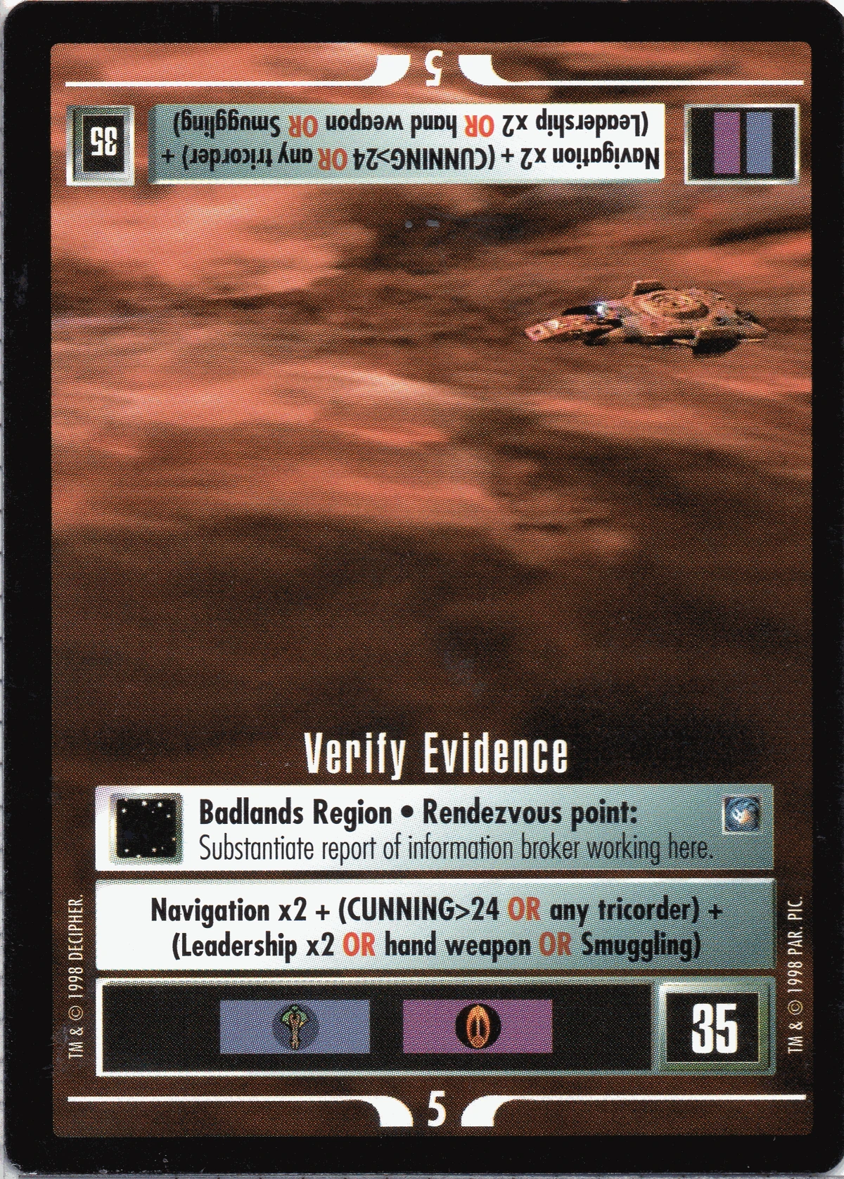 Verify Evidence (DS9) | CardGuide Wiki | Fandom