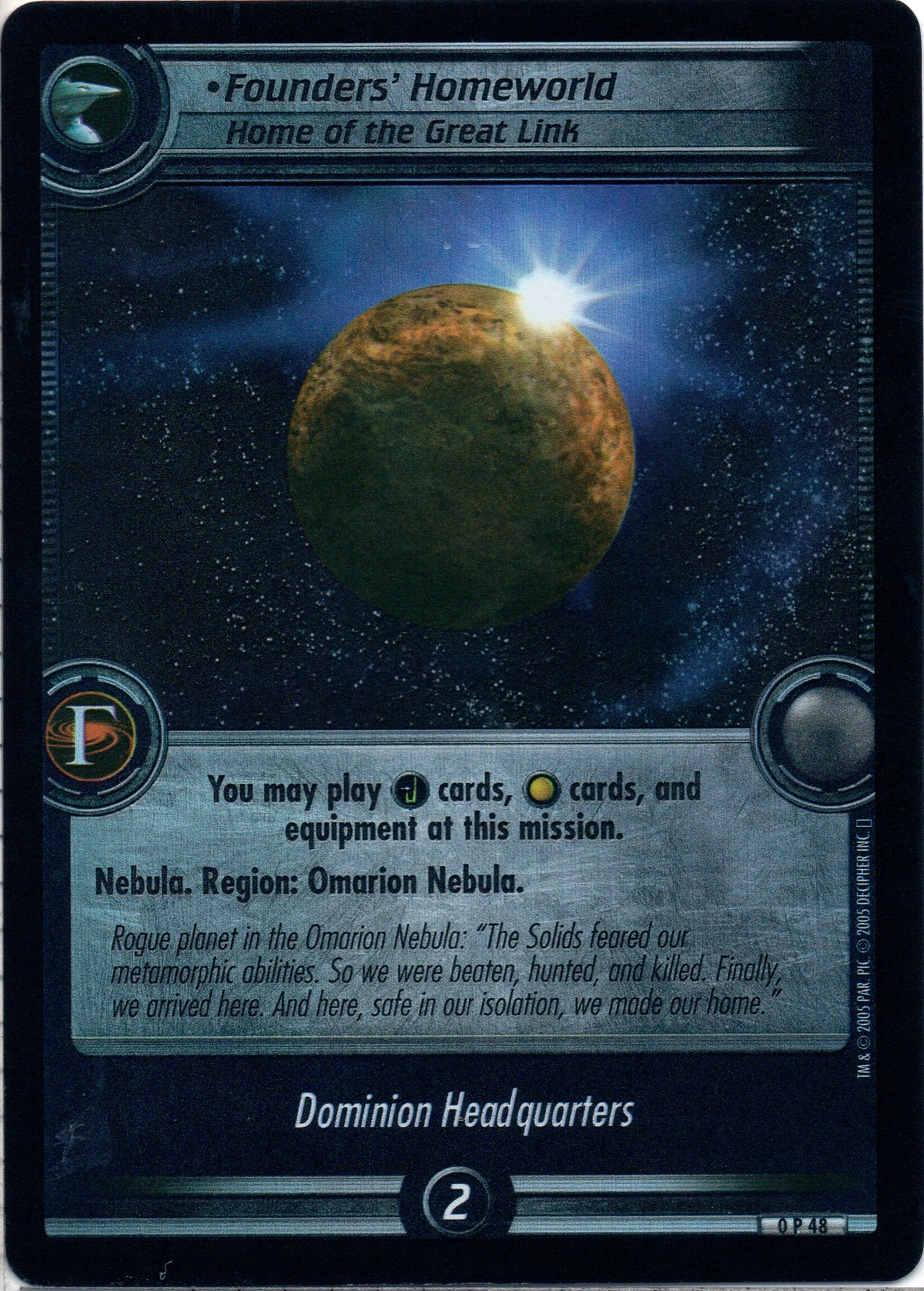 Founders' Homeworld - Home of the Great Link (HM) | CardGuide Wiki | Fandom