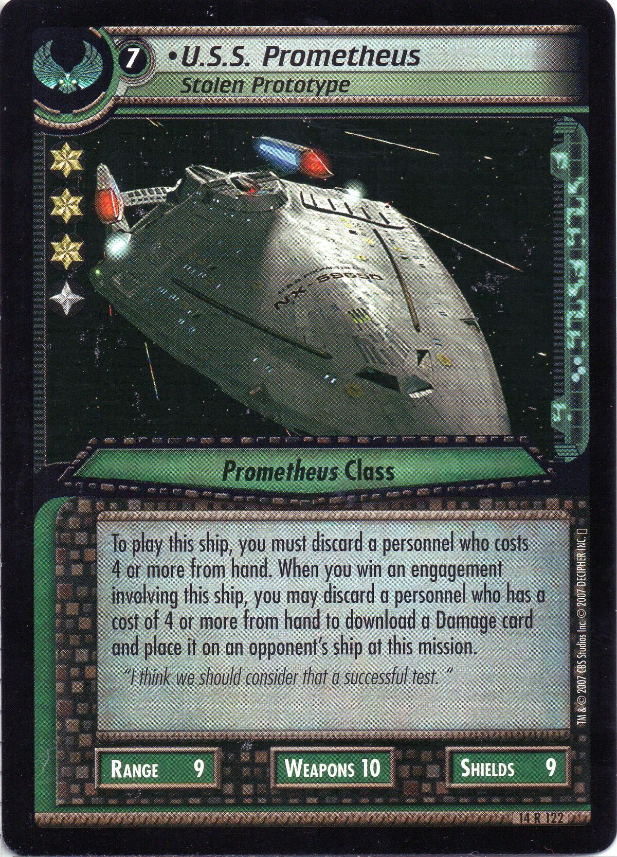 Uss Prometheus Stolen Prototype Wylb Cardguide Wiki Fandom