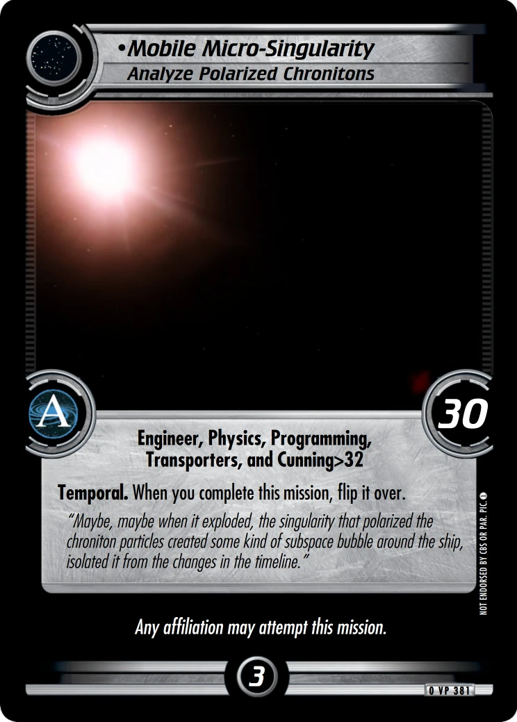 Mobile Micro-Singularity - Analyze Polarized Chronitons (VP) | CardGuide Wiki | Fandom