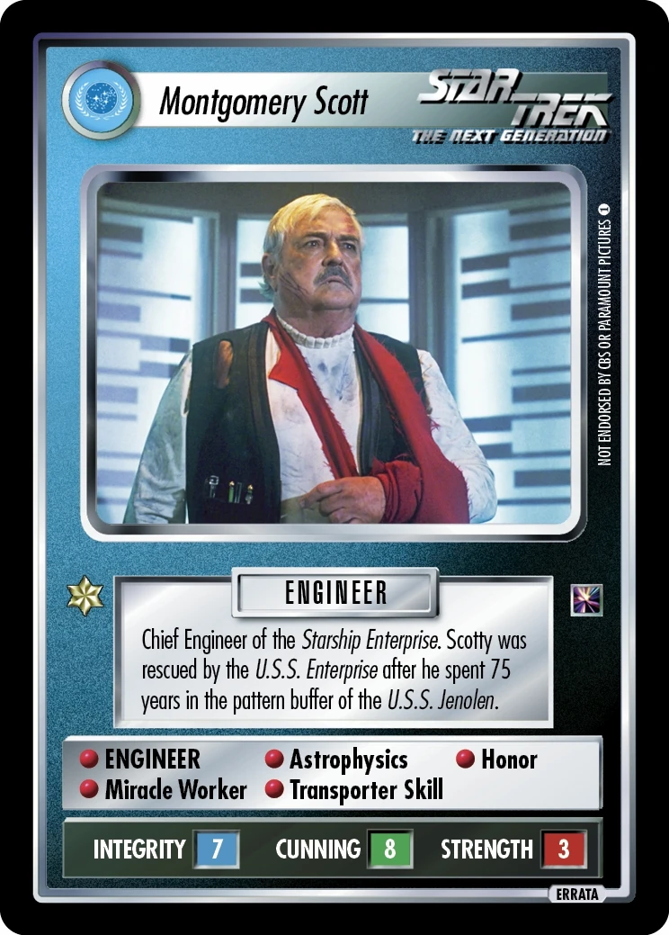Montgomery Scott (Errata) (WP) | CardGuide Wiki | Fandom